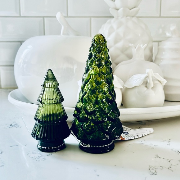 Target | Accents | Target Bullseyes Green Glass Christmas Trees | Poshmark
